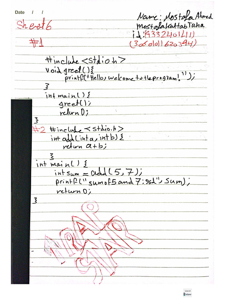 sheet 6 cs section | PDF