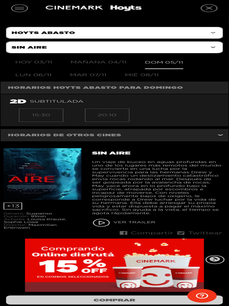 HOY 03/11 MAÑANA 04/11: Hoyts Abasto | PDF