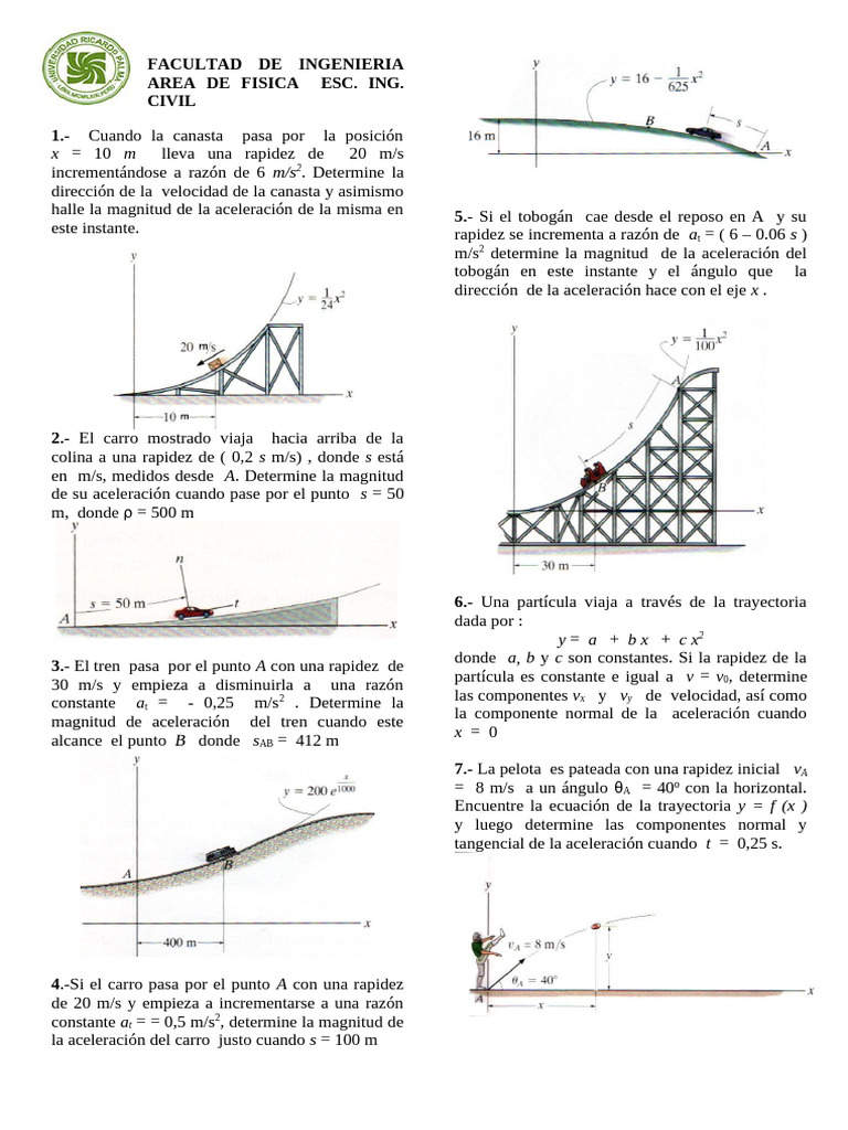 Ultima Separata de Fisica 1 2015-1 | PDF | Fricción | Aceleración