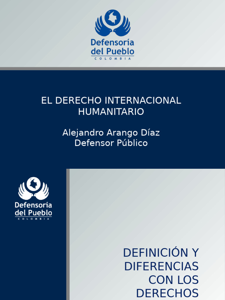 Derecho Internacional Humanitario: Definición y Aplicación | PDF | Ley ...