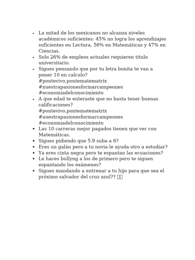 Citas Matematrix | PDF