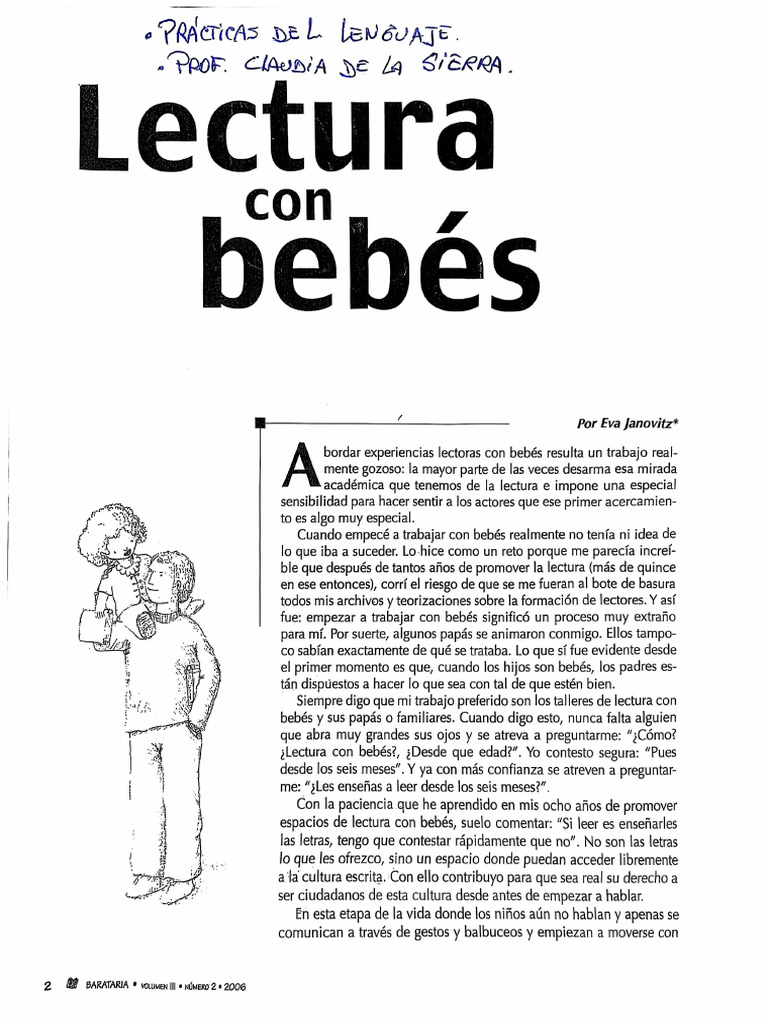 Lectura Con Bebés | PDF