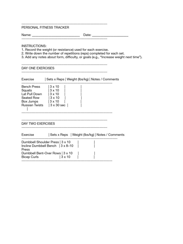 10th Grade Personal Tracker | PDF