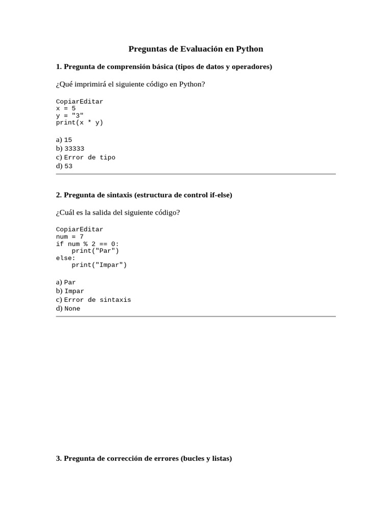 Taller Revisando Codigo en Python | PDF | Python (lenguaje de ...