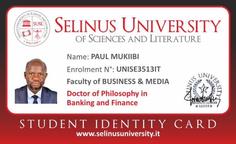 Student ID Card: Paul Mukiibi | PDF