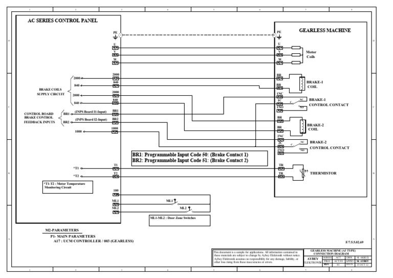 Gearless Machine Brake Control Diagram | PDF | Electrical Engineering ...