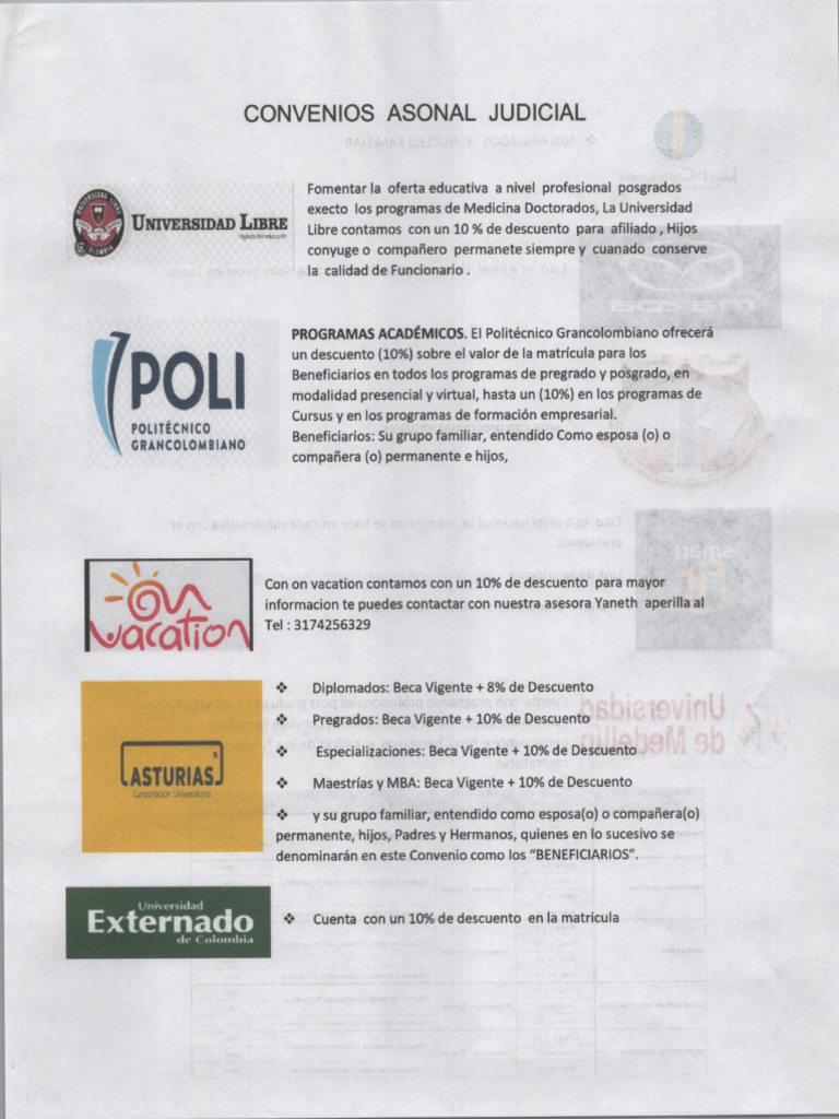 Convenios Asonal | PDF