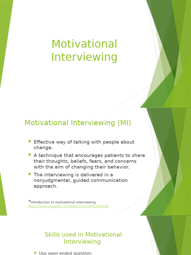 Motivational Interviewing | PDF