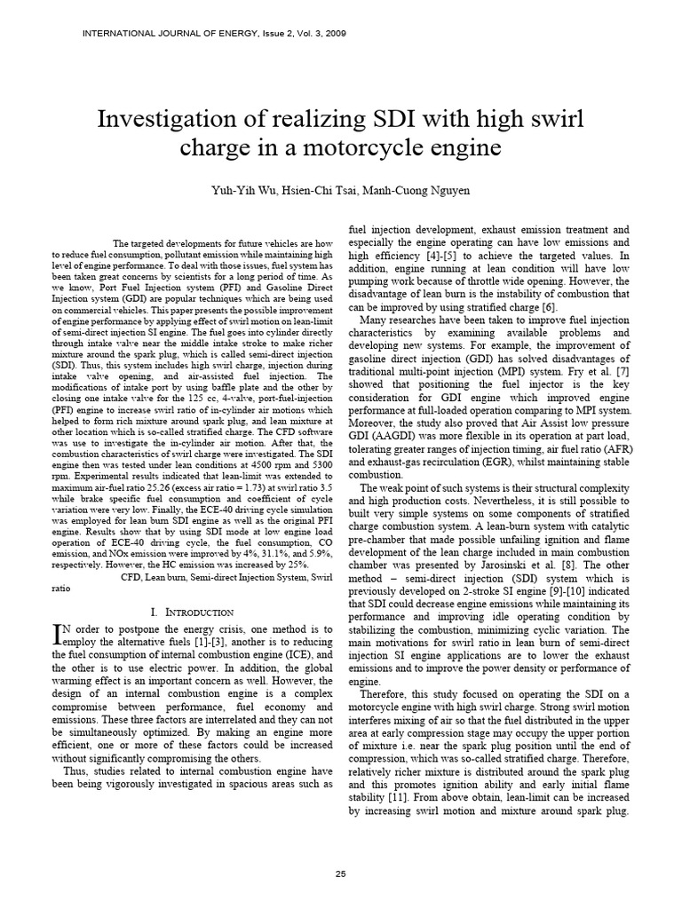 Swirl-Wu, Y - 2009 - Investigation of Realizing SDI With High Swirl ...