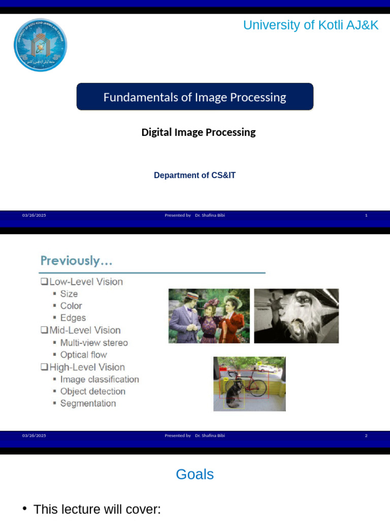Lecture # 2-1 Fundamentals of Image Processing | PDF | Eye | Retina