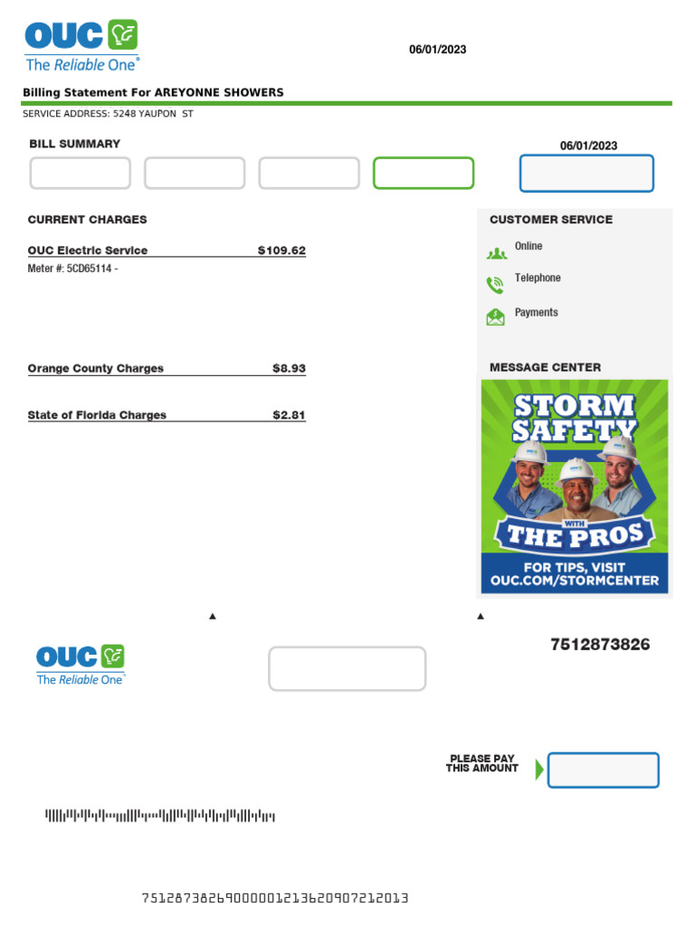 ouc bill (1) | PDF | Credit Card | Debit Card