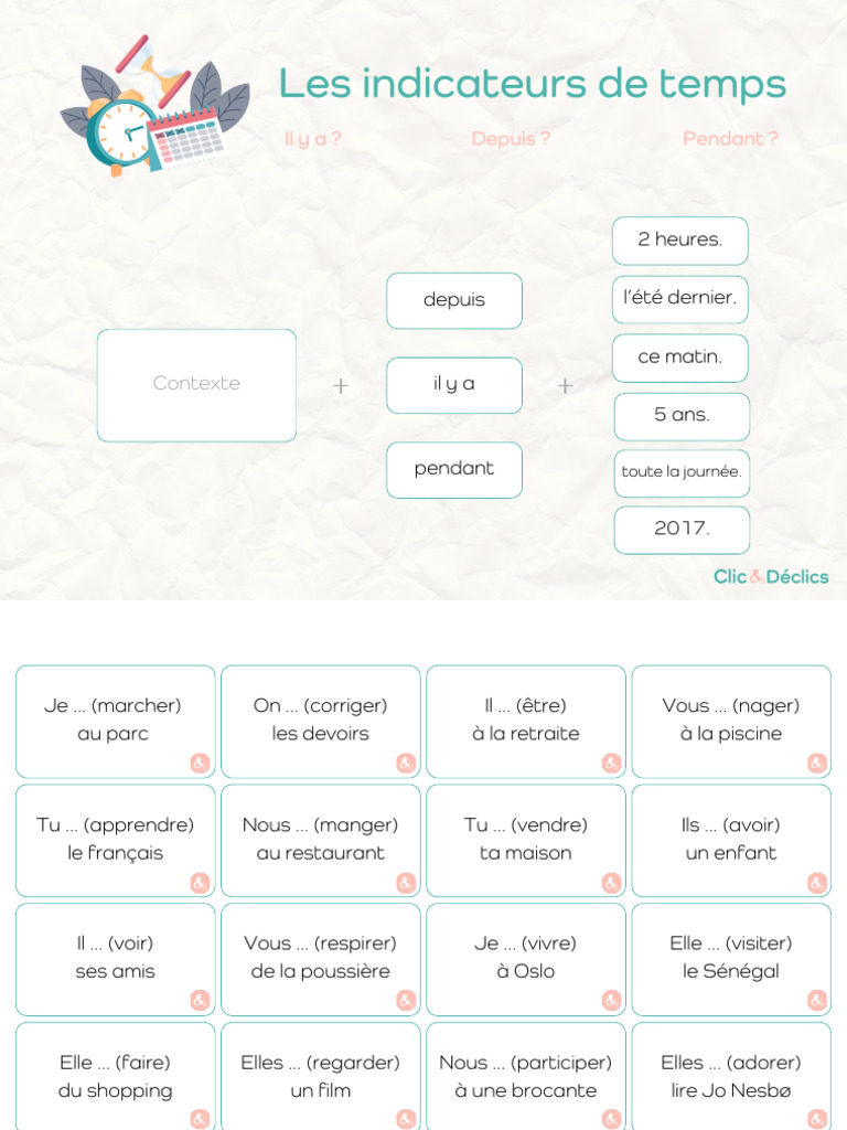 Indicateurs de Temps en Français | PDF