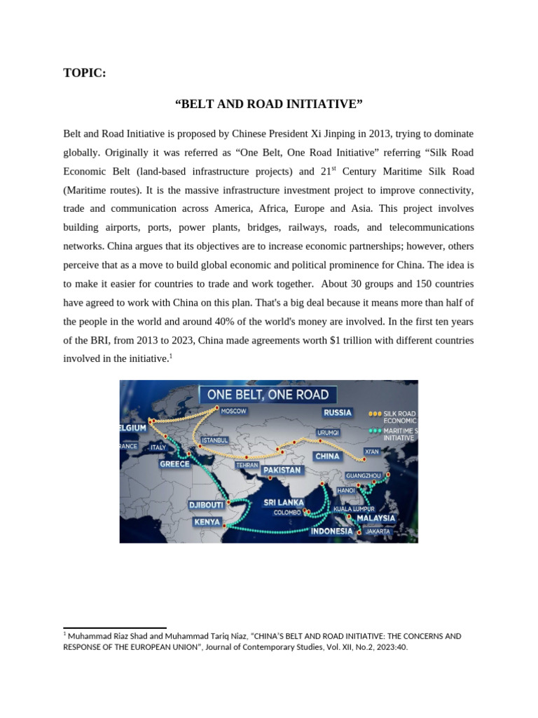 Overview of China's Belt and Road Initiative | PDF | Asia | Economies