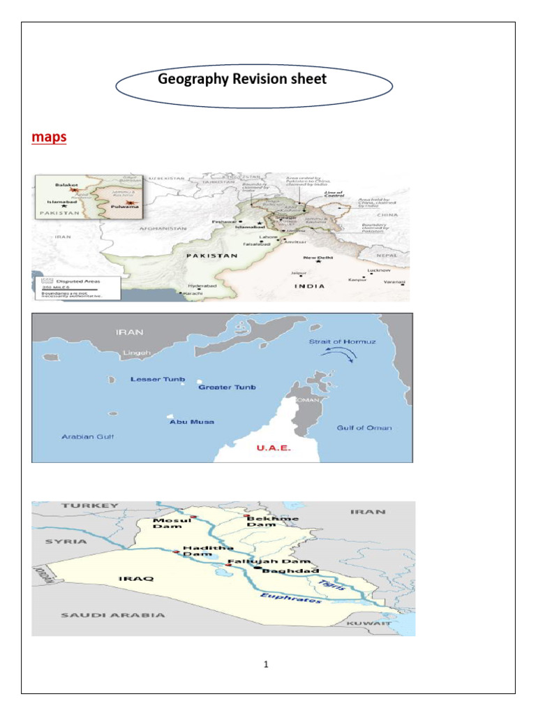Geography Revision Sheet | PDF | Geography | Earth