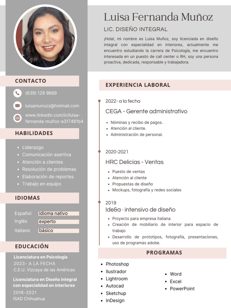 CV Luisa Munoz | PDF