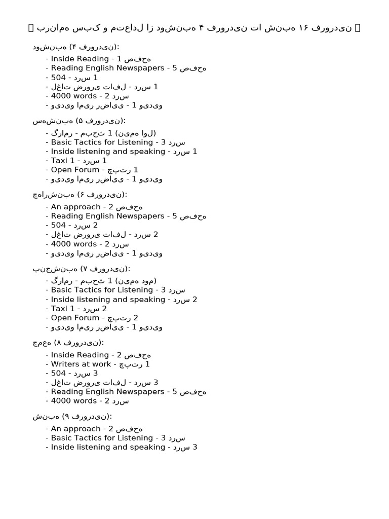 Study Schedule | PDF