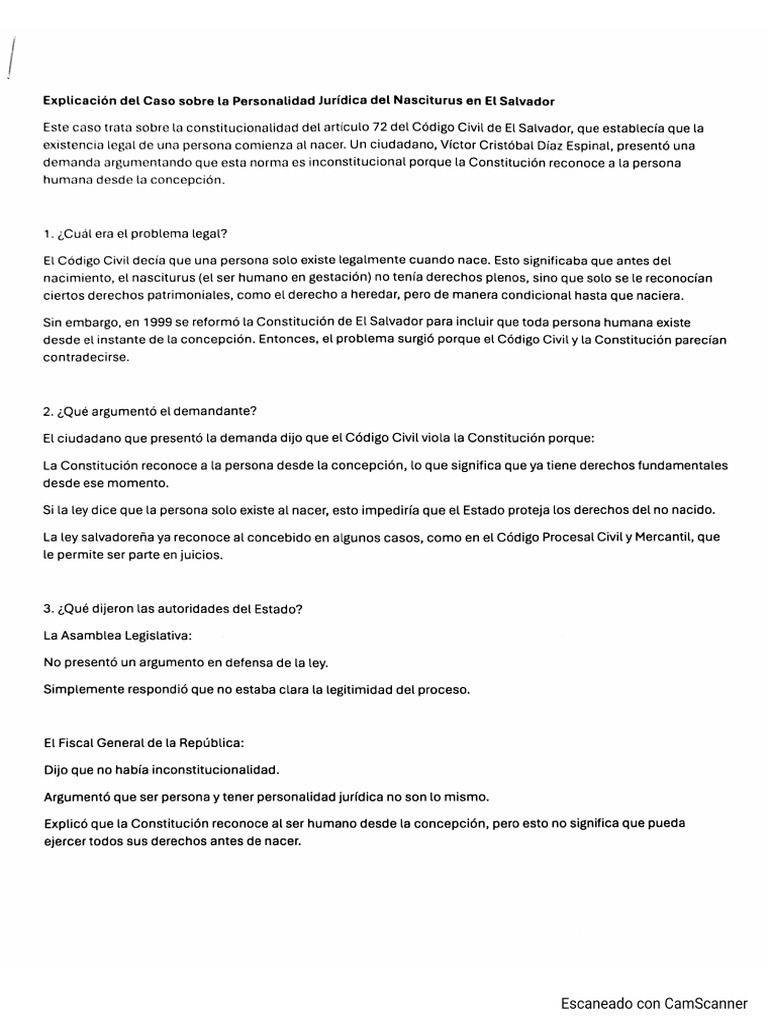 Explicacion nasciturus | PDF