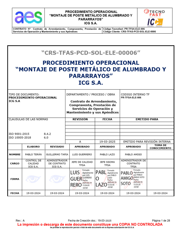 CRS-TFAS-PCD-SOL-ELE-0006_A | PDF | Seguridad y salud ocupacional | Camión
