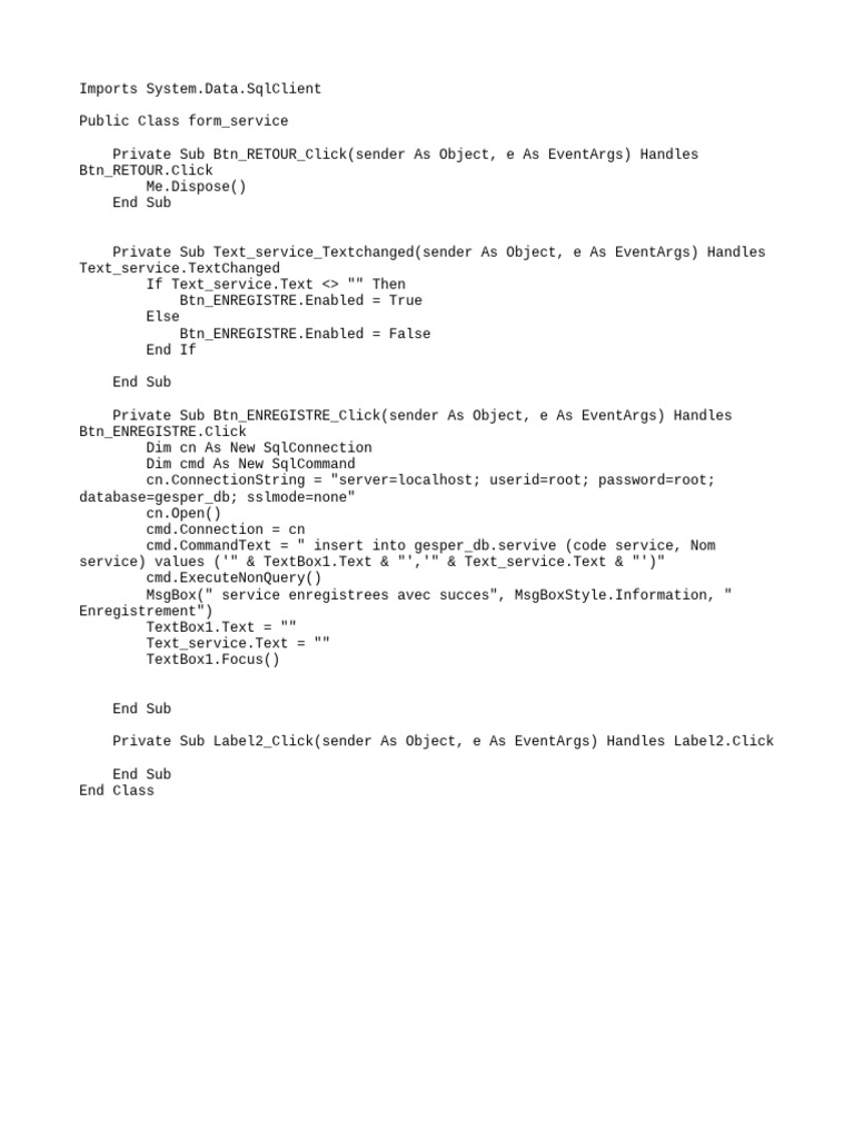 Imports System - Data.SqlClient | PDF