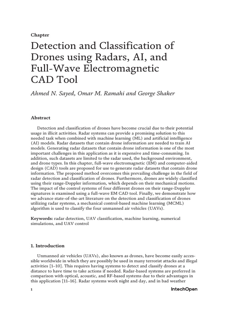 Drone Detection and Classification Methods | PDF | Unmanned Aerial ...