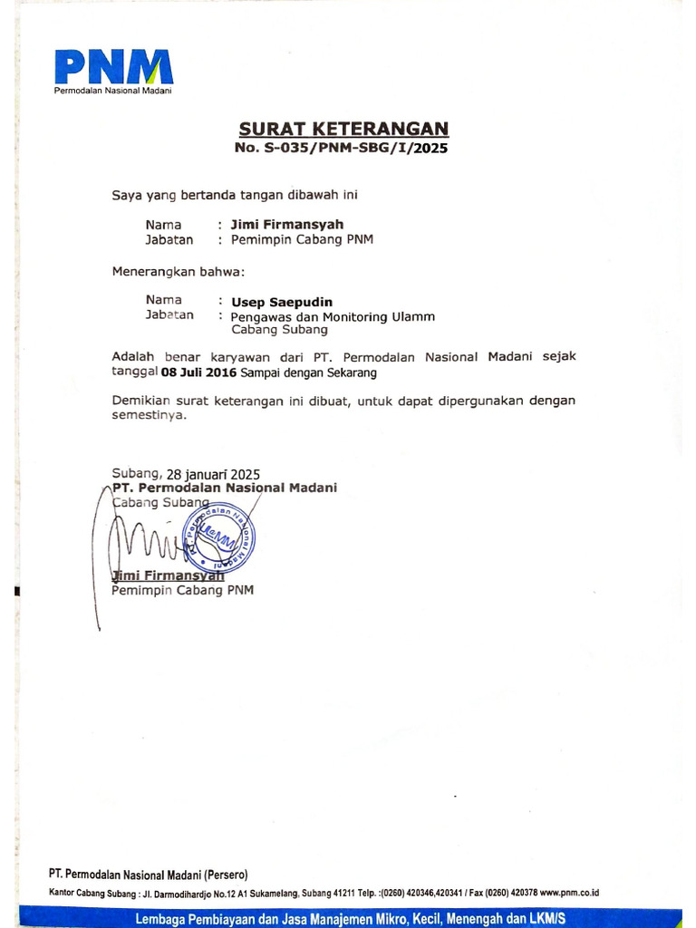 Suket Kerja | PDF
