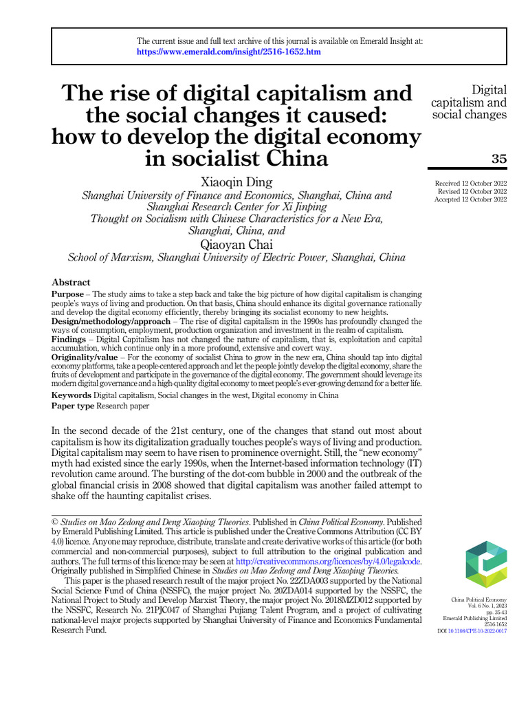 CPTLSM - DGTL - The Rise of Digital Capitalism and The Social Changes ...