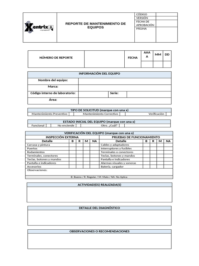 Reporte de Mantenimiento Digieye | PDF | Laboratorios