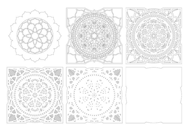 Laser Cut Square Shape Mandala Art Design Vecty - Co 4332 | PDF