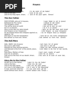 Our Father Prayer in Multiple Languages | PDF | Lord's Prayer ...