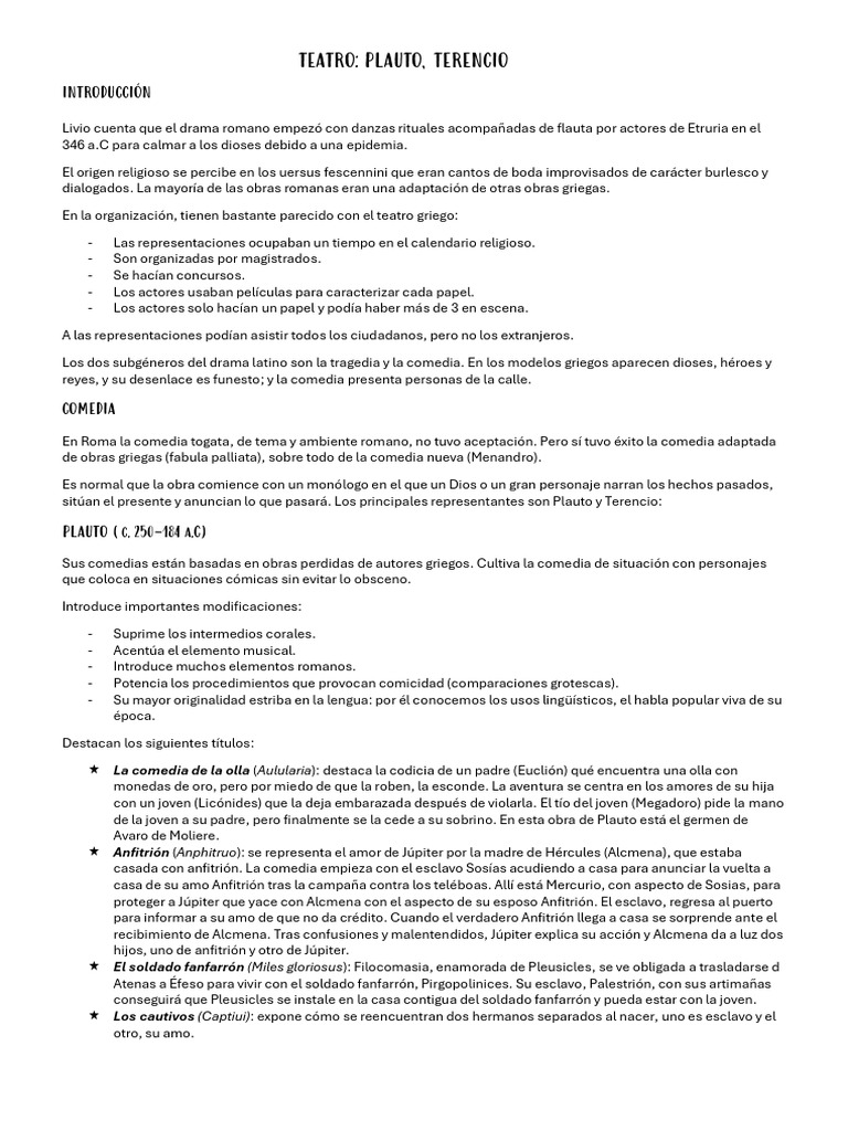 Latin Teatro 2bb | PDF | Comedia