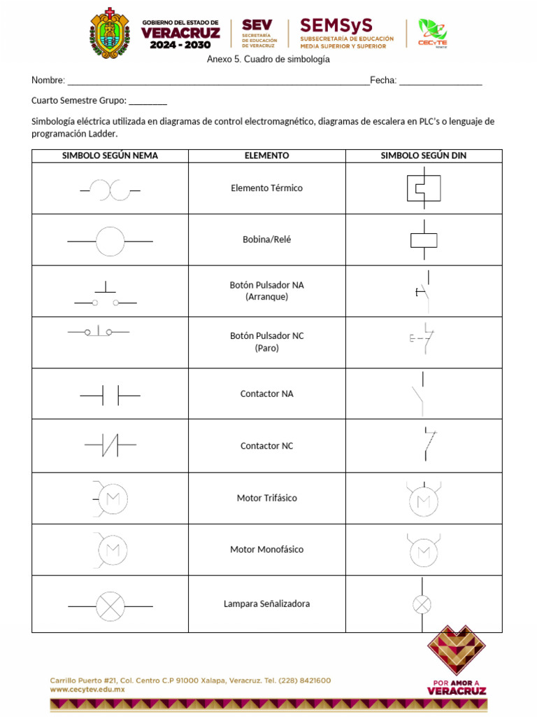 Cuadro de Simbología Eléctrica | PDF