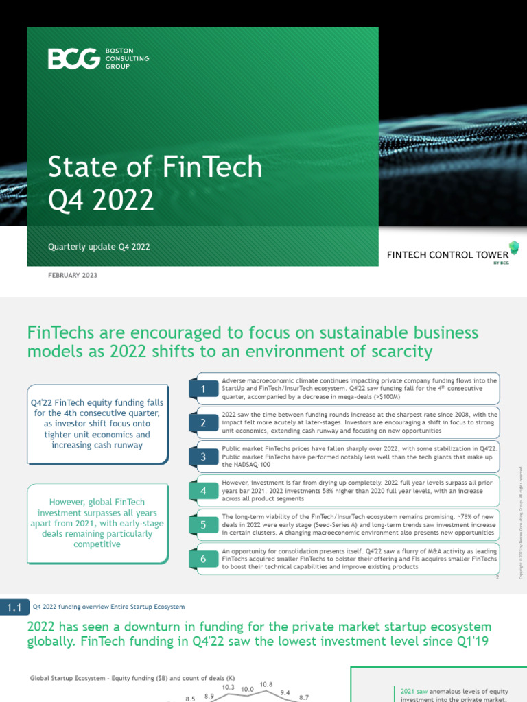 Q4 2022 FinTech Funding Insights | PDF | Investing | Mergers And ...