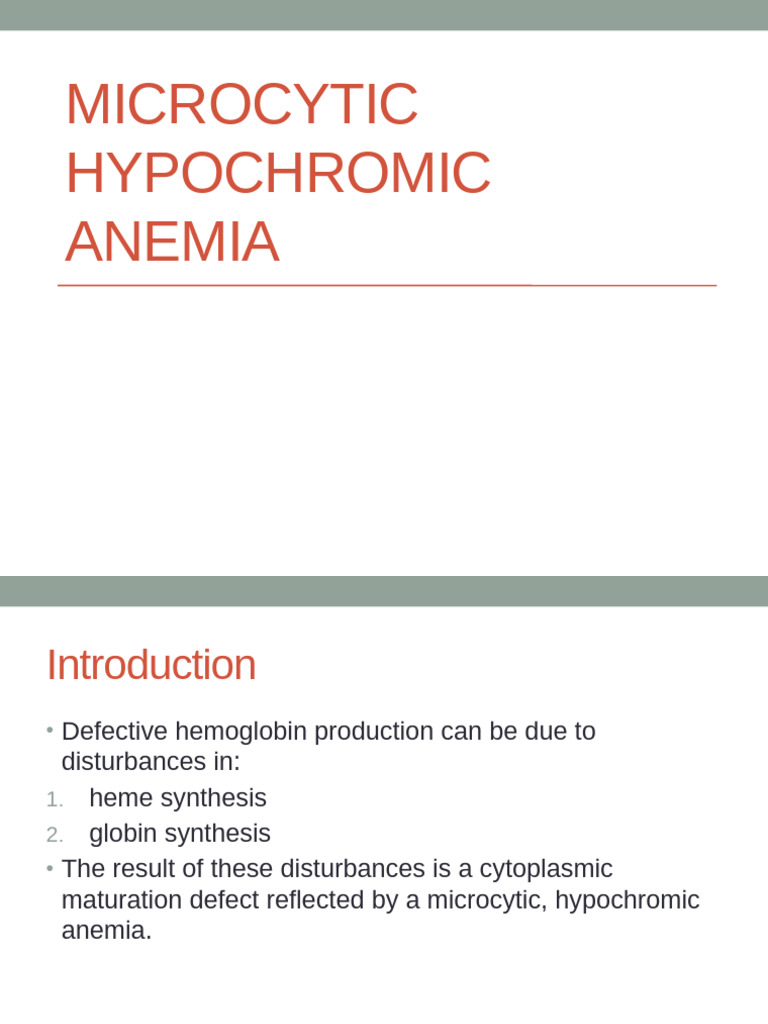 Microcytic Hypochromic Anemia | PDF | Anemia | Iron