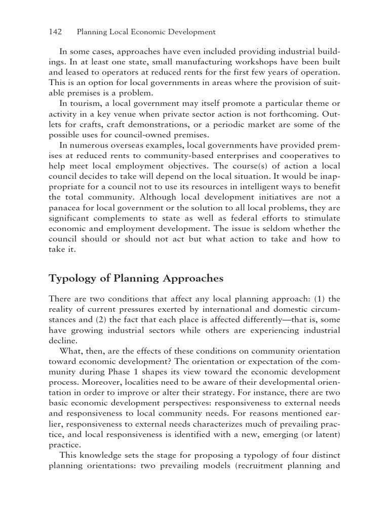 Typology of Planning Approaches | PDF | Policy | Labour Economics