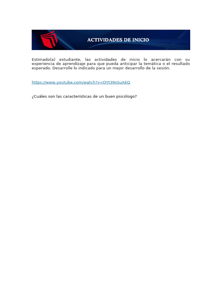 Actividad de Inicio 15 | PDF