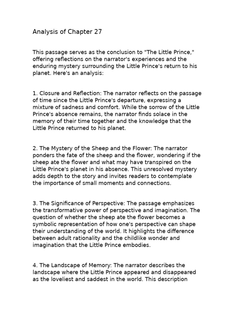 Analysis Of Chapter 27 Pdf