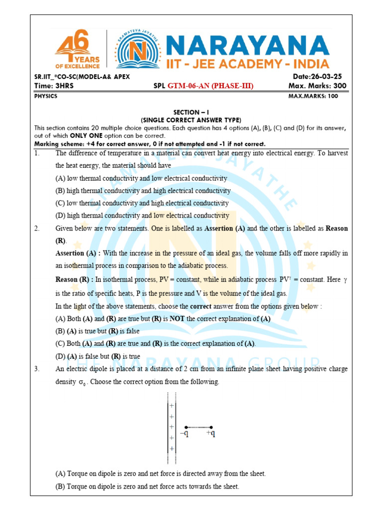 26 03 2025 - SR - Star Co SC (Model A& Apex) Phase Iii - Jee Main Model ...