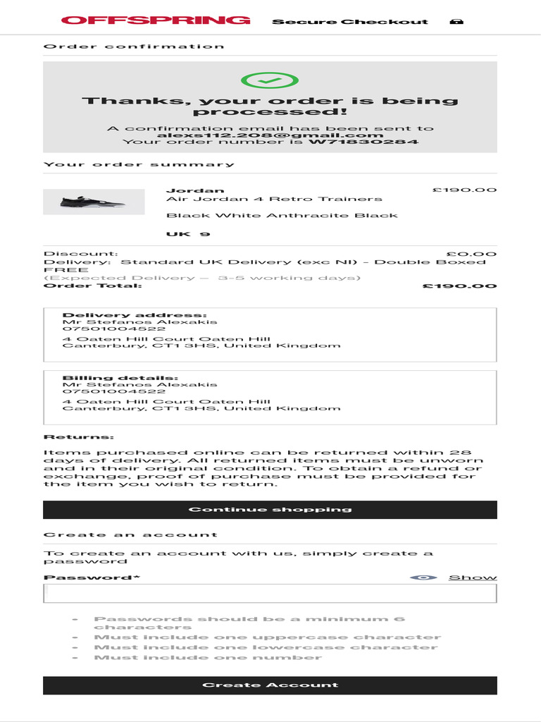 SPC Order Confirmation | PDF