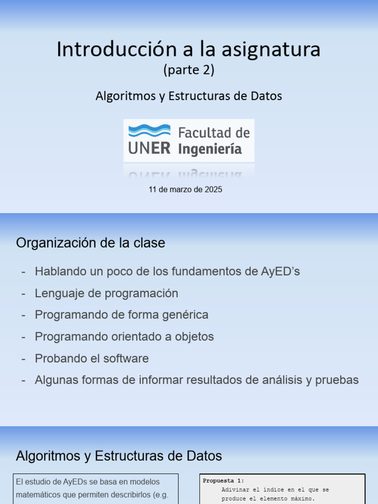 02 - AyEDs - Introducción A La Asignatura (Parte 2) | PDF | Objeto (informática) | Algoritmos