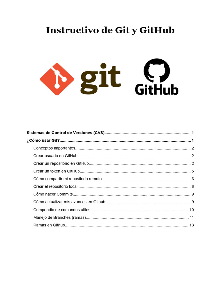 Instructivo Git y Github | PDF | Control de versiones | Informática
