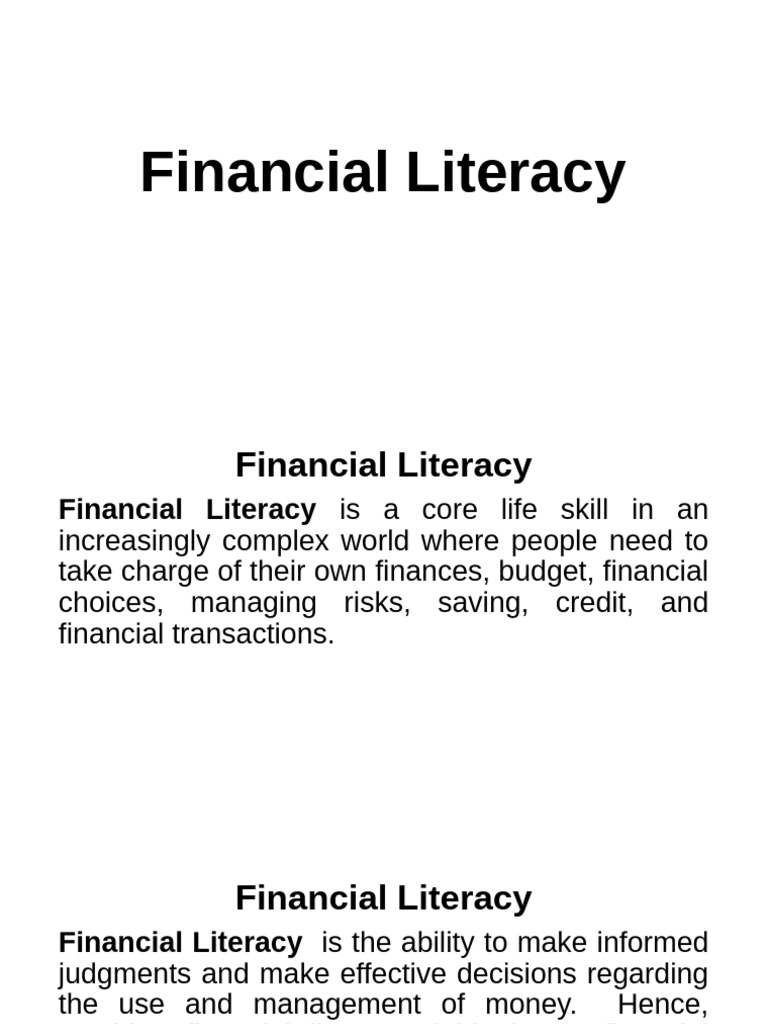 Financial Literacy 1 | PDF | Investing | Inflation