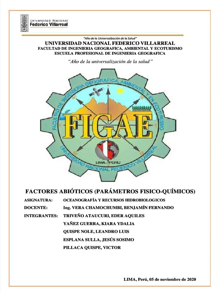 PDF Factores Abioticos Parametros Fisico Quimicos Esplana Sulla Jesus Zosimo - Compress | PDF