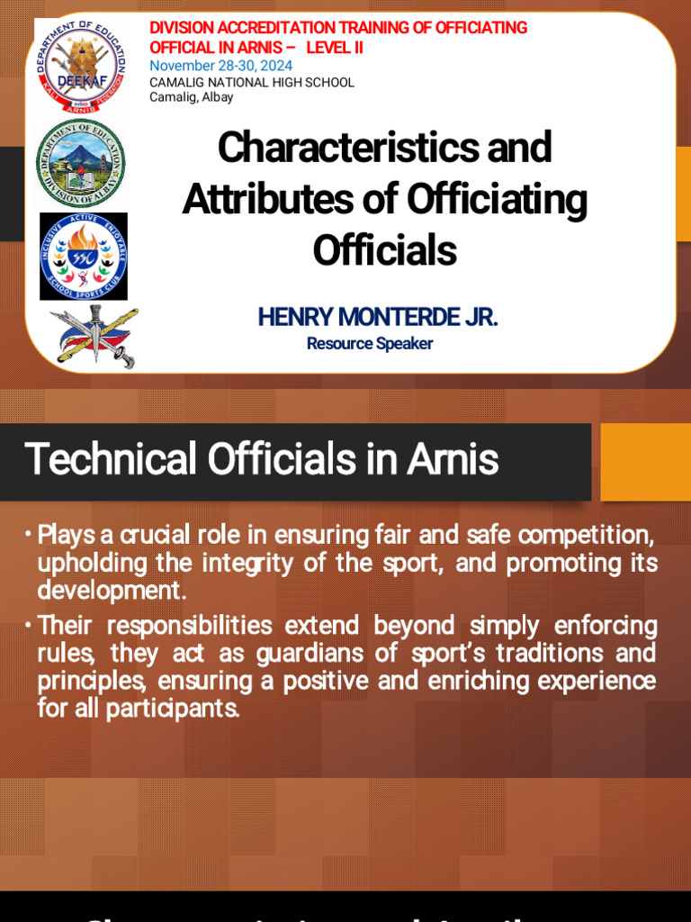 Topic_1_Characteristics_and_Attributes_of_Officiating_Officials | PDF ...