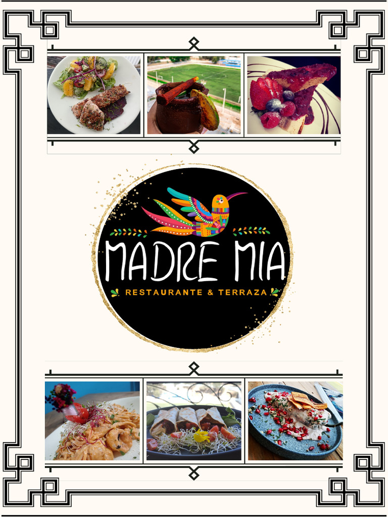 Menú del Restaurante Madre Mía | PDF | Alimentos | Cocina de las Americas