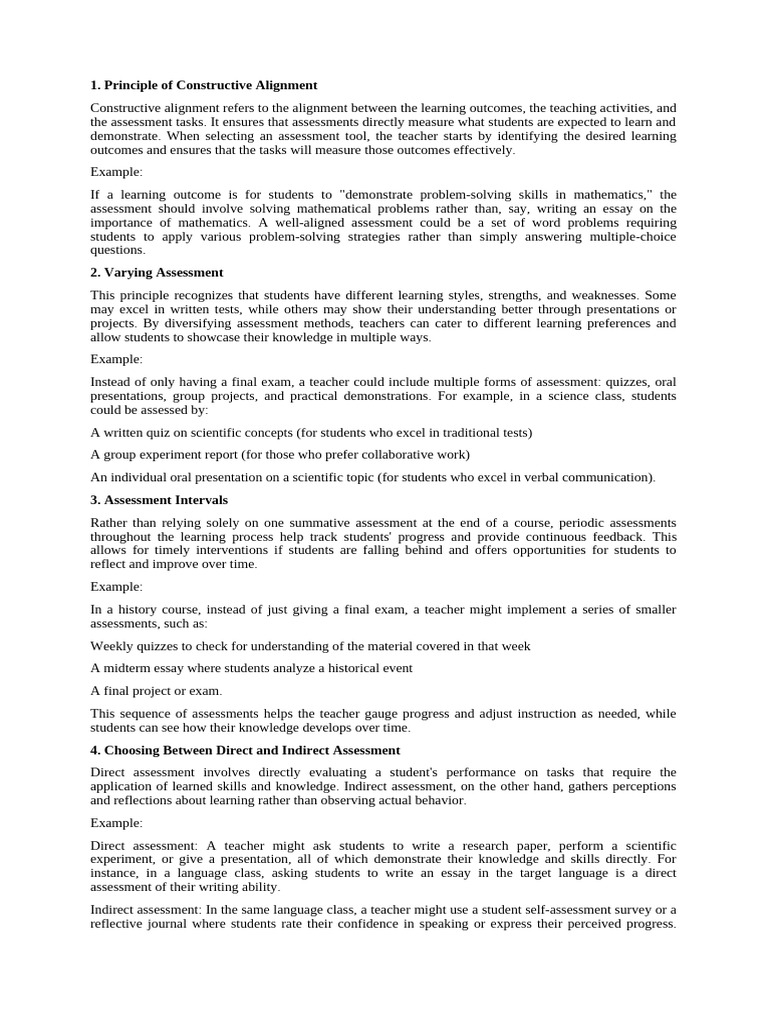 Assessment Type Selection | PDF | Educational Assessment | Learning