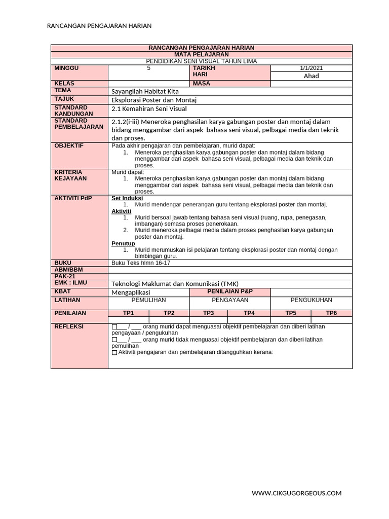PSV 5 W5 2021 www.cikgugorgeous.com | PDF