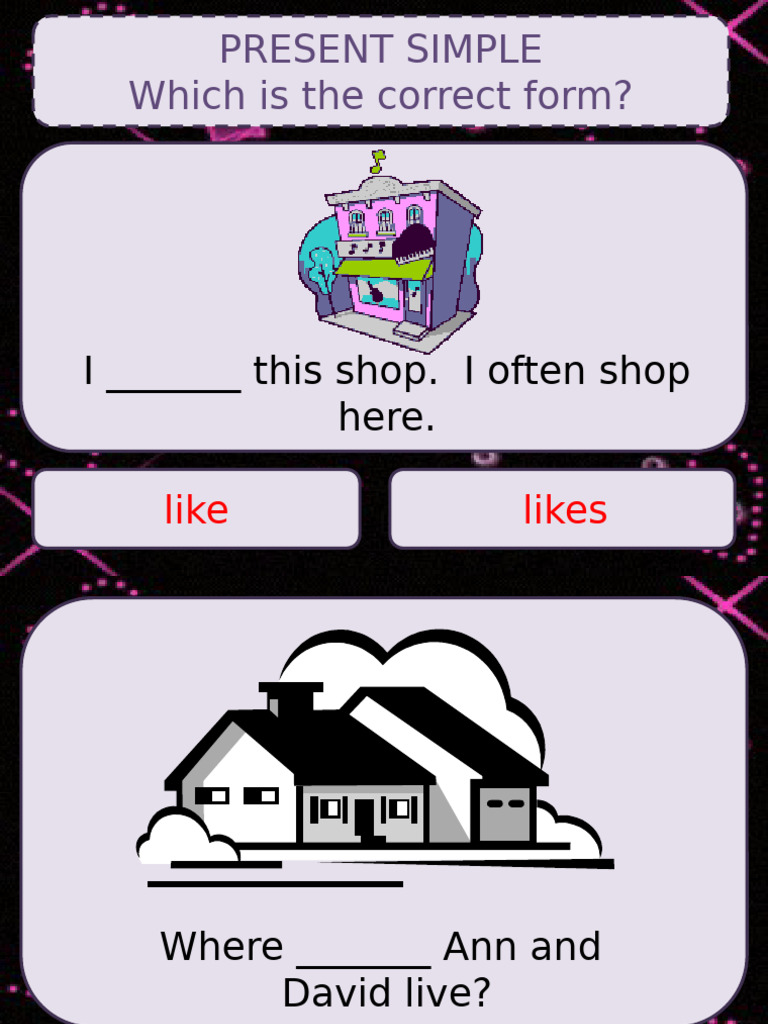 Present Simple Multichoice Fun Activities Games 22424 | PDF