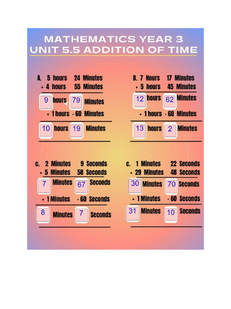 Addition of Time | PDF