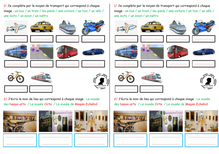 Moyens de transport et lieux associés | PDF