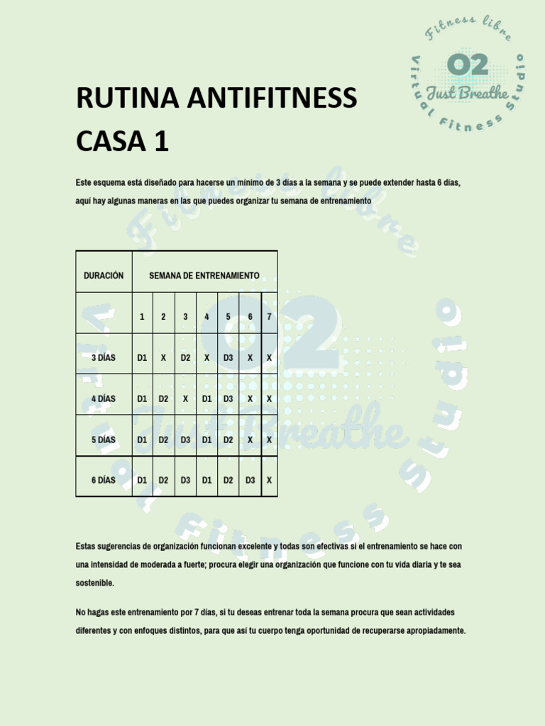 Reto Antifitness Casa 1 | PDF